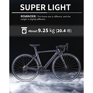 KOOTU Carbon Road Bike,700C Wheels Commuter Bicycle for Men and Women,Racing Bicycle with Shimano 105 R7000 22S Speeds Groupset Ultra-Light Bicycle