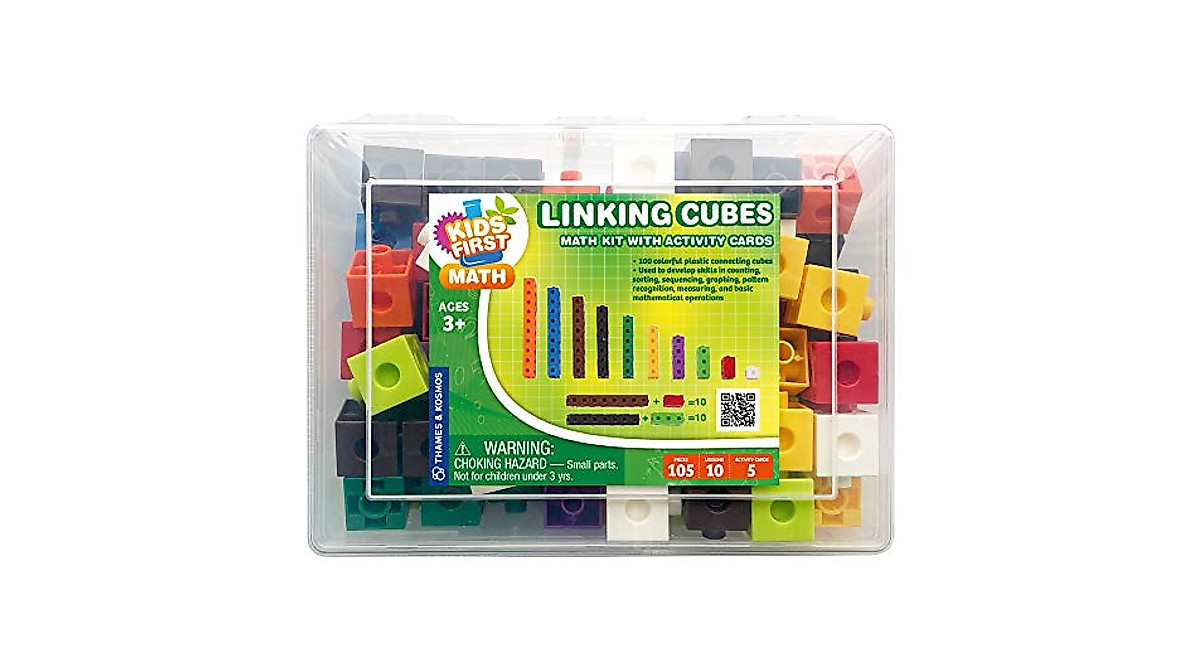 Kids First Math Linking Cubes Kit for Kids 3+ - Develop Math Skills