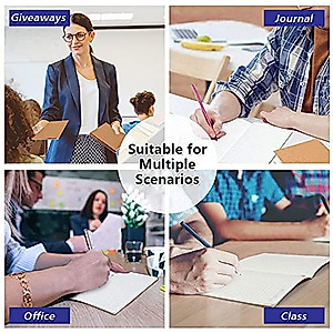 8 Pack A5 Kraft Notebooks, 60 Lined Blank Pages Travel Journal Bulk, Soft Cover Notebooks for Women Girls Students by Feela, Making Plans Writing Memos Office School Supplies, 8.3 X 5.5 in