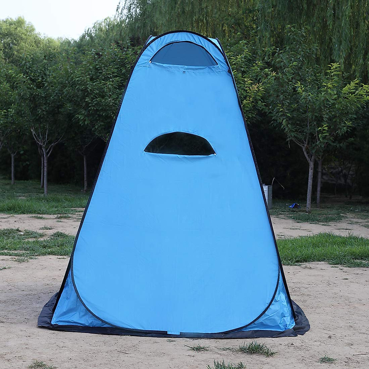 WOWCASE 1-2 Person Large Space Pop Up Shower Privacy Shelter Tent with 3 Windows, Outdoor Portable Dressing Room, Privacy Shower Tents for Camping Beach Isolation Fishing (Camouflage, 1.5x1.5x1.9m)