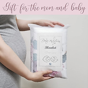 Baby Milestone Blanket for Baby Girl, Baby Monthly Milestone Blanket Girl, Newborn Baby Blankets for Girls Months Photography Background, Baby Growth Chart Blanket, Floral Nursery Blanket