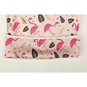 Sigzagor Baby Bib Sleeved Shirt with Pocket 1-3 Years Old Toddler Painting for Girls (Flamingo Cactus)