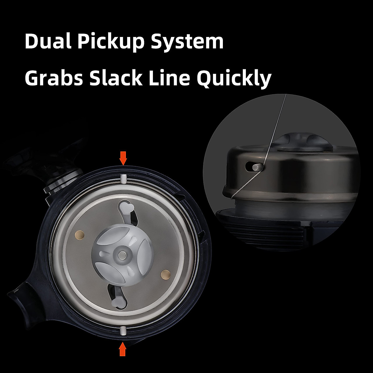 RUNCL Spincast Fishing Reel, Upgrade No-Rust Push Button Casting Design, 4.0:1 Gear Ratio, 17.5 LB Max Drag, Reversible Handle for Left/Right, includes Monofilament Line, Gift for Fishing Lover