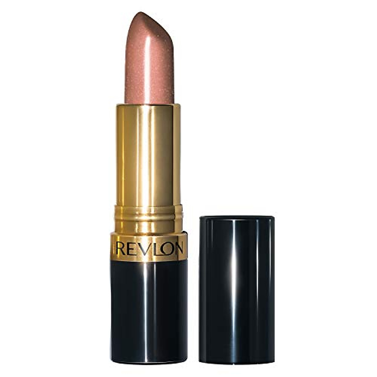 Revlon Super Lustrous Lipstick, High Impact Lipcolor with Moisturizing Creamy Formula, Infused with Vitamin E and Avocado Oil in Nude / Brown Pearl, Champagne on Ice (205)