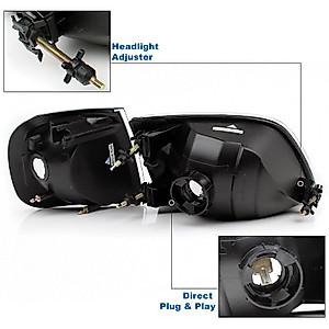 ZMAUTOPARTS Replacement Headlights with Corner Signal Lamps Chrome/Amber For 1997-2003 Ford F-150/1997-2002 Expedition