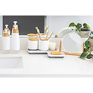 Full Circle Pick, Cotton Swab and Q-Tip Canister, White