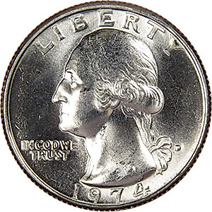 1974 D Washington Quarter BU Uncirculated Mint State 25c US Coin Collectible