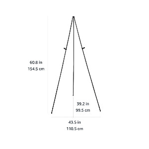 Amazon Basics Easel Stand, Instant Floor Poster, Lightweight, Collapsible and Portable with Tripod Base, Black Steel(supports 5 pounds)