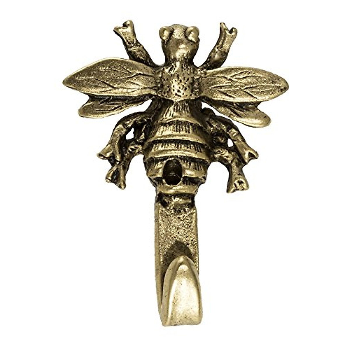 Norma Jean Designs Mini Metal Bumble Bee Hooks, Set of 3, Gold Finish