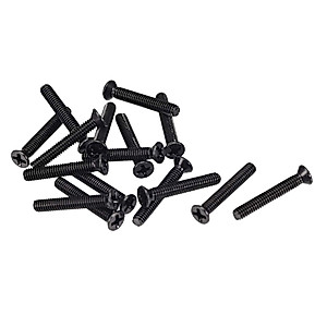 uxcell M2.5 x 16mm Phillips Screw Fasteners Black for Laptop PC TV Fan Switch 350pcs