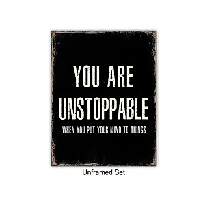 You Are Positive Affirmations Wall Art - Entrepreneur Positive Inspirational Quotes - Motivational poster - Home Office - Classroom Decorations - Success Sayings - Encouragement Gifts for Men, Women