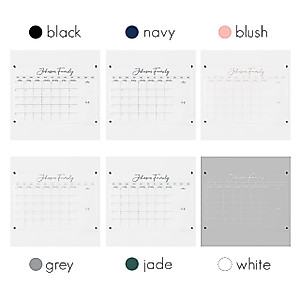Dry Erase Acrylic Calendar for Wall, Clear Modern Calendar