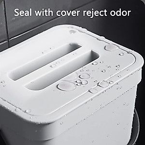 Food Waste Basket Bin, Kitchen Compost Bin, Hanging Trash Can with Lid, Small Countertop Compost Bin with Lid, Food Scrap Container, Wall Mounted Garbage Can, 3L 0.8 Gallon (C)