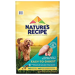 Nature’s Recipe Easy to Digest Dry Dog Food, Chicken, Rice & Barley Recipe, 24 Pound Bag