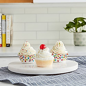 Deco 79 Mango Wood Cake Stand with Wood Base, 10" x 10" x 5", White