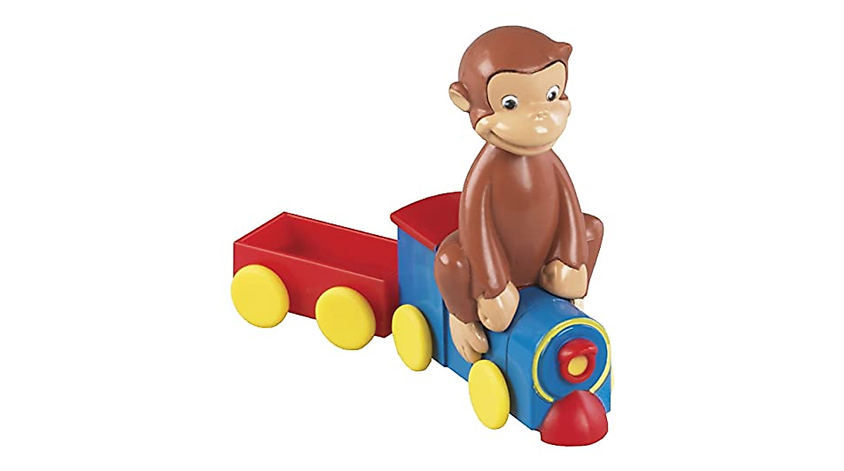DecoSet Curious George Train Cake Topper | Birthday Keepsake Fun