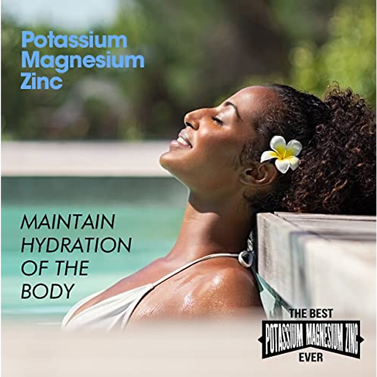 Magnesium Potassium Supplements w/ Zinc - 90 Capsules - Magnesium Potassium Zinc for Vascular Health – High Absorption Vegan Potassium Magnesium Supplement for Leg Cramps and Sleep