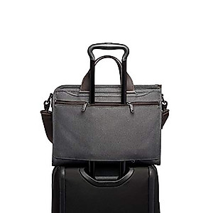 TUMI - Alpha 3 Slim Deluxe Portfolio Bag - Organizer Briefcase for Men and Women - Anthracite