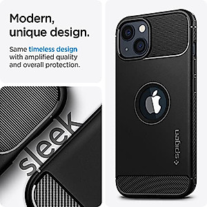 Spigen Rugged Armor Designed for iPhone 13 Case (2021) - Matte Black