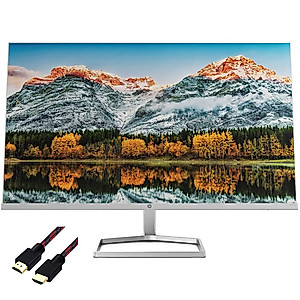 HP New 2025 M27fw FHD Monitor - 2H1A4AA#ABA - 27" IPS Display - Silver - AMD FreeSync Technology + HDMI Cable