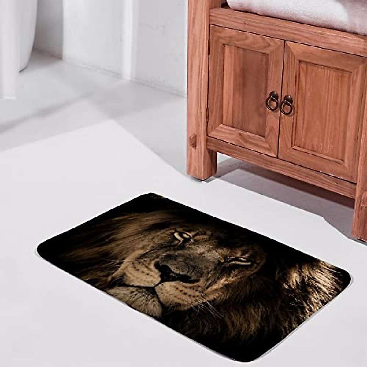 Ferocious Lion Super Soft Coral Velvet Area Rug Modern Indoor Rugs,Bedroom Carpets,Home Decor Rugs16 x24