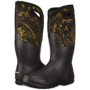 BOGS womens Classic Tall Camouflage Waterproof Insulated Rubber Neoprene Snow Rain Boot, Mossy Oak Print, 7 US