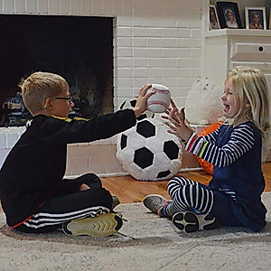 CatchStar Plush Baseball Stuffed Baseball Toy Durable Baseballs Plush Toy Soft Sports Ball Toy Gift for Kids Boy Baby Children Infant Toddler 4"