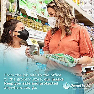 DEMETECH D95 Particulate Respirator Fold Style Earloops (White/White)