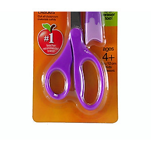 Fiskars Scissors Blunt-tip Safety-Edge Blades w/Sheath (Purple)