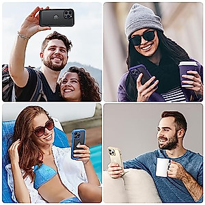 Diaclara Designed for iPhone 14 Pro Max Case 6.7 Inch with Screen Protector Touch Sensitive, [2023 Upgraded] 360 Full Body Bumper Cover+9H Glass Camera Lens Protector (Royal Purple)