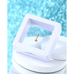 Melighting 14K Gold Threadless Earrings 16G Gold Flat Back Earrings Tiny Flat Disc Threadless Push in Labret Stud Gold Tragus Piercing Jewelry for Women Conch Helix Stud