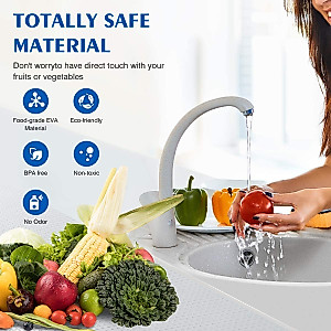 Shelf Liner Kitchen Cabinet Liners: 2 Pack 17 x 79 Inches Non-Adhesive Washable Oil-Proof Non-Slip Drawer Liner for Refrigerator and Shelves Clear Plastic Shelf Paper for Kitchen Cabinets Adhesive