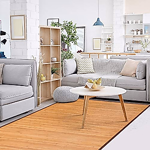 Giantex 5'x8' Bamboo Area Rug Floor Carpet Natural Bamboo Wood Indoor 60” x 96” Area Rug