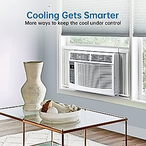 Acekool 6000 BTU Smart Air Conditioner Window Unit, 110-115V Window AC Unit with Remote/App Control and Dehumidify Function, Energy Savings, Quiet Operation, Cools 250 Sq.ft