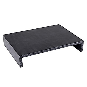 Santa Barbara Design Studio TableSugar Marble Waterfall Serving Board, 14 x 10 x 2.5-Inch, Black/Brass