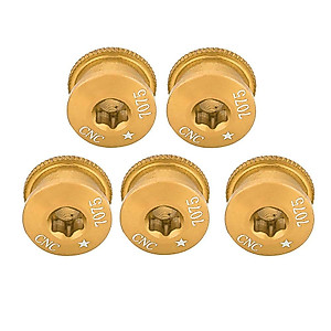 5Pcs Aluminum Alloy Chainring Bolt ycle Chainwheel Screws Mountain Road Bike Crankset Bolts for Single Double Triple Speed(Gold 5mm) Ycle Chainring Screws Bolt Double Bolts Single Speed crankset Bike