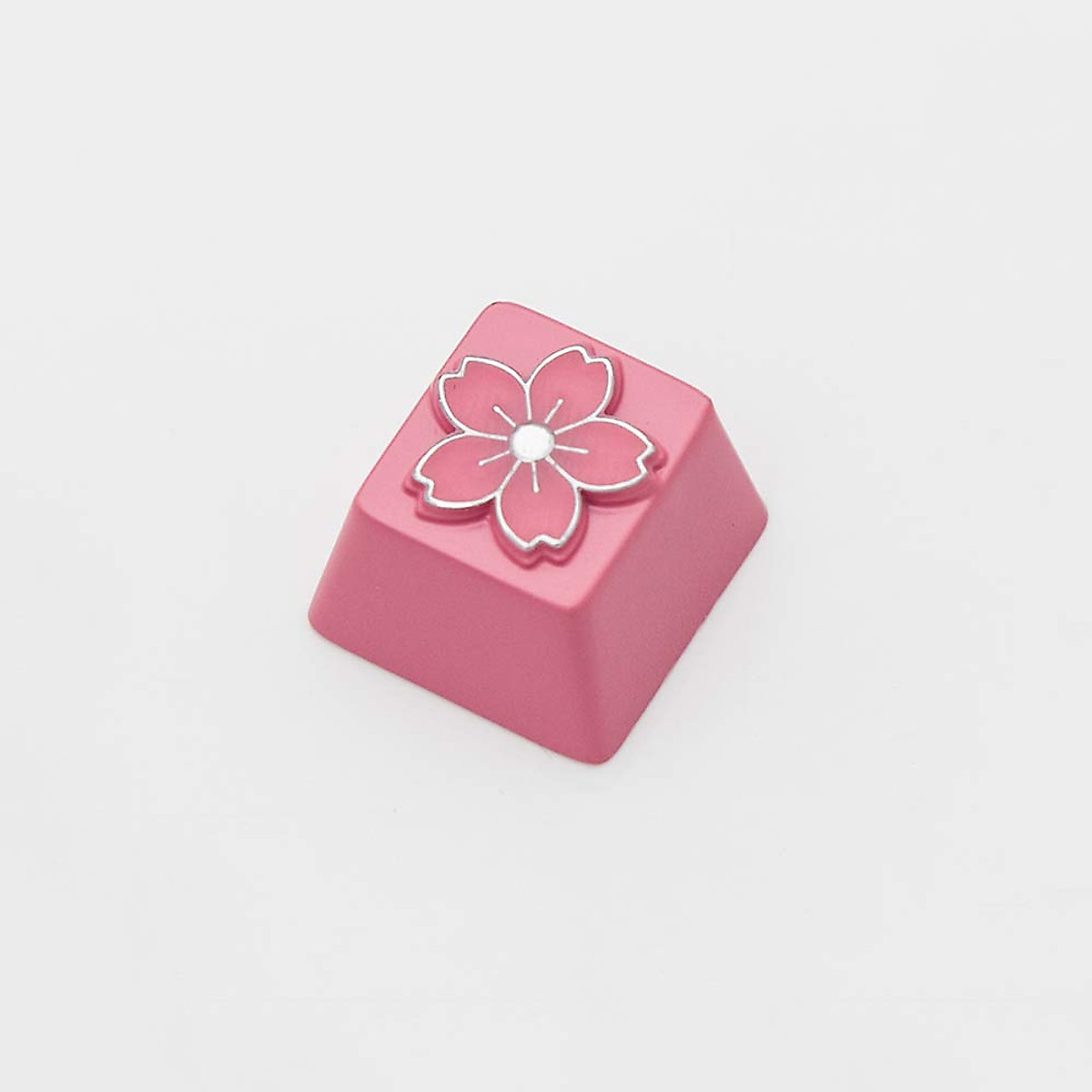 HFSECURITY Sakura Cherry Blossoms Metal Backlit Keycaps for Cherry Mx Switch Mechanical Gaming Keyboard Zinc Aluminum Alloy 3D Keycaps