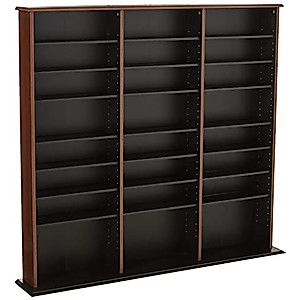 Prepac Triple Width Wall Storage, Cherry and Black