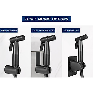 NearMoon Bidet Sprayer for Toilet, High Pressure Handheld Spray Kit, SUS304 Stainless Steel Wash Cleaning Sprayer Set for Cloth Diaper Bathing Pets, Feminine Hygiene, Bathroom (Brushed Nickel)