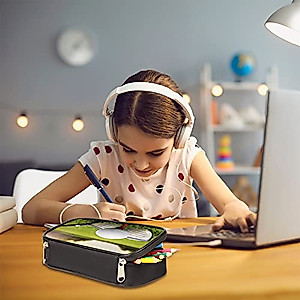 Cute Pencil Case Golf Ball Print Large Capacity Pencil Pouch Simplicity Pencil Box Pencil Bag Pen Case Large Stationery Organizer Bag with Zipper for Kids Boy Girls School Office Supplies