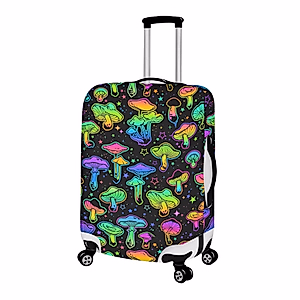 Upetstory Mushroom Luggage Cover Protector Suitcase Covers Travel Anti-scratch Spandex Baggage Covers Fits 25-28 Inch Luggage Hiking Camping Picnic School Travel