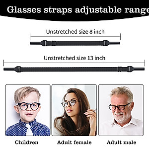 NETTEMPT Glasses Straps, Adjustable Eyewear Retainer - No Tail Sunglasses Strap For Men's Glasses Straps (2pcs 13inch)