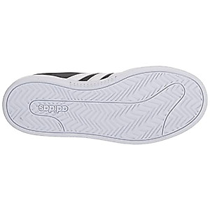 adidas Men's Grand Court Alpha Tennis Shoe, Core Black/White/Iron Metallic, 12