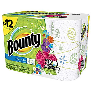 Bounty Select-A-Size Paper Towels Print, 6 ct