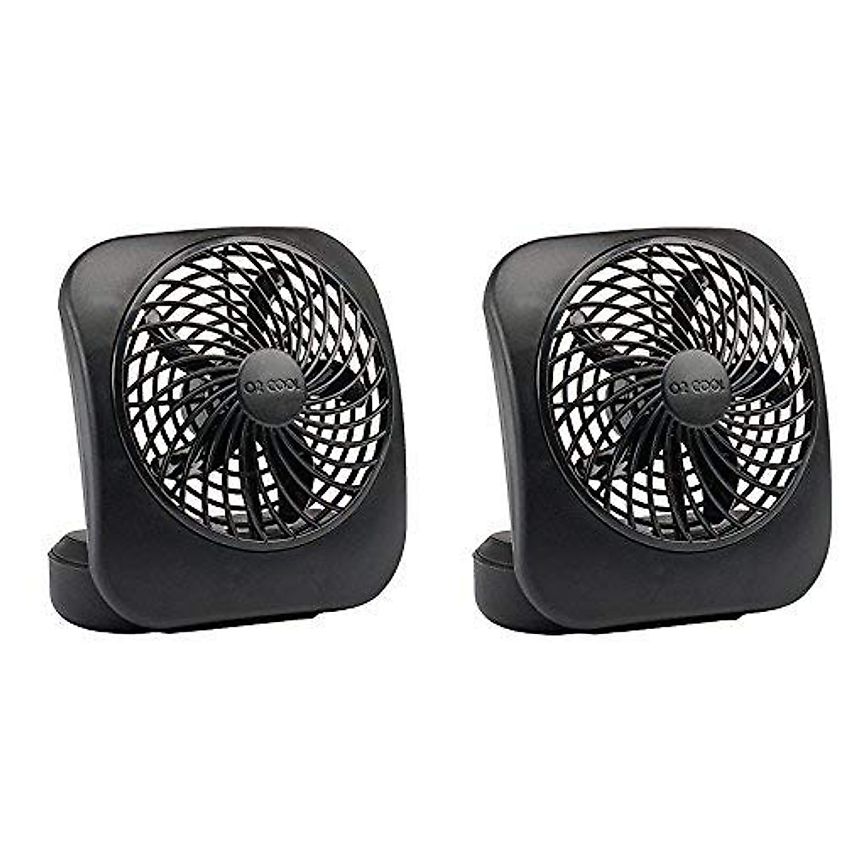 O2Cool FD05004BLK 5" Black 2 Speed Battery Operated Camping Fans - Quantity 22