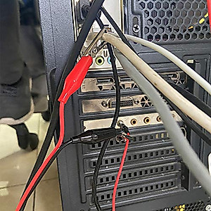 QXUJI 5 Groups 1M Test Leads Set with Alligator Clips,Red and Black Alligator Clips, Clips Electrical, Double-Ended Jumper Wires