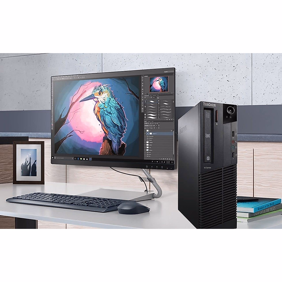 Lenovo ThinkCentre M91p SFF Refurbished Computer PC, Intel Core i7-2600, 16GB RAM, 2TB Hard Drive, DVD-RW, WiFi, VGA, DP, Windows10 Pro Business Desktop (Renewed)