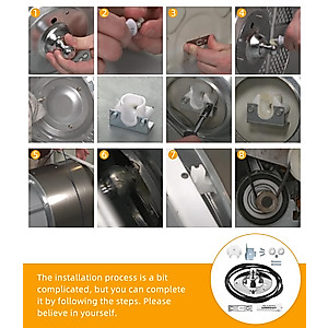 AMI PARTS Upgraded 5303281153 & 134503600 Dryer Drum Bearing Kit Compatible with Frigidaire & Kenmore Dryers - Replaces AP2142648 PS1148434 PS459829 134163400 - Buy with Confidence