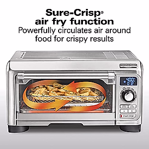 Hamilton Beach Professional Sure-Crisp Air Fry Digital Countertop Toaster Oven, 1500W, 6 Slice Capacity, Stainless Steel (31241)