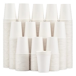 Lamosi 300 Pack 8 OZ Paper Cups, Disposable Coffee Cups, Paper Coffee Cups 8 oz, Hot/Cold Beverage Drinking Cups for Water Juice or Tea, Perfect for Office Party Home Travel